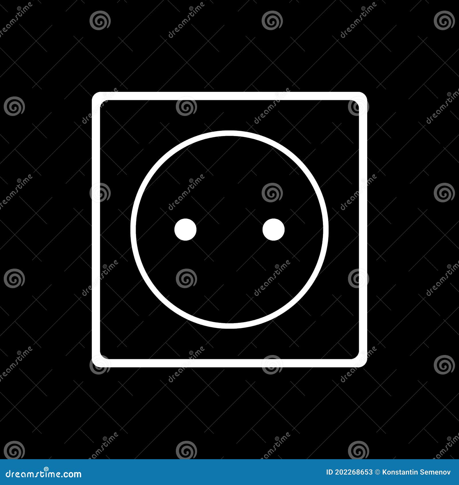 Socket icon on black stock illustration. Illustration of classic ...