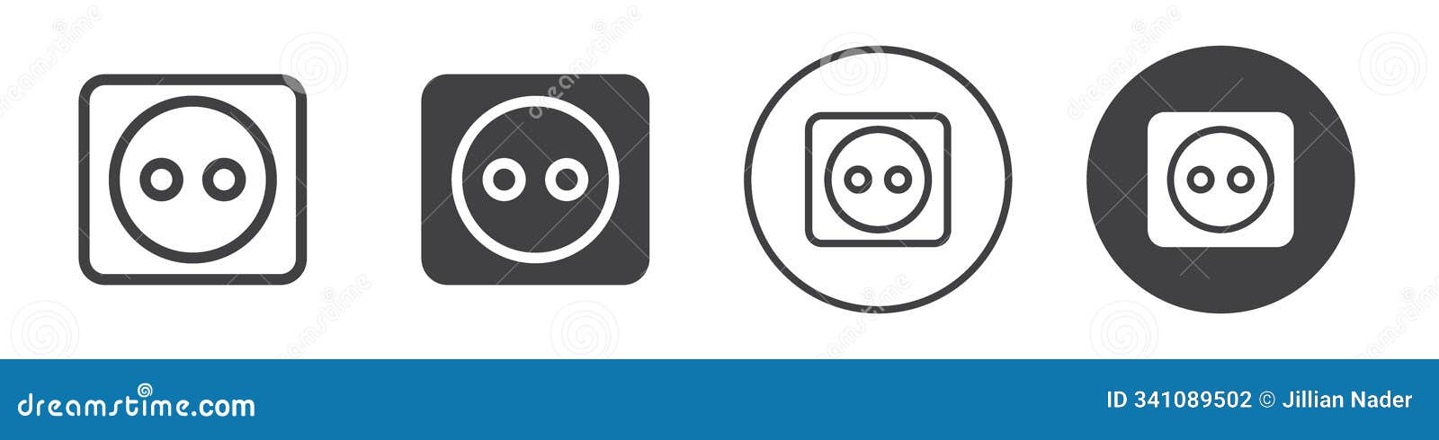 Socket Icon Simple Outline Vector Logo Stock Illustration ...