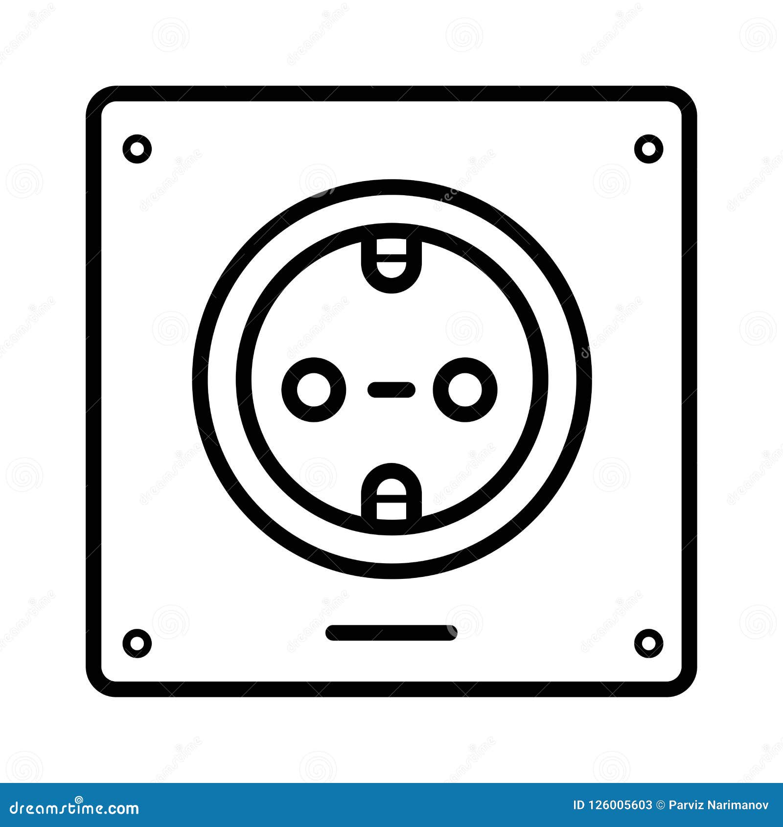 Socket Icon vector stock illustration. Illustration of device - 126005603