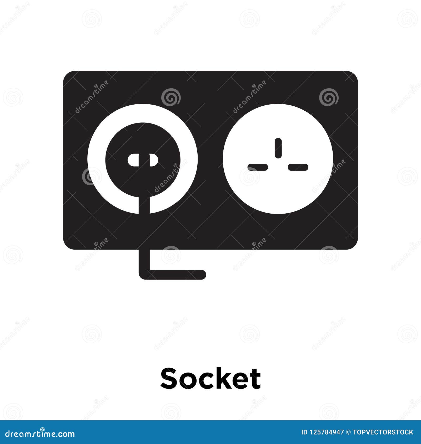 Socket Icon Vector Isolated on White Background, Logo Concept of Stock ...