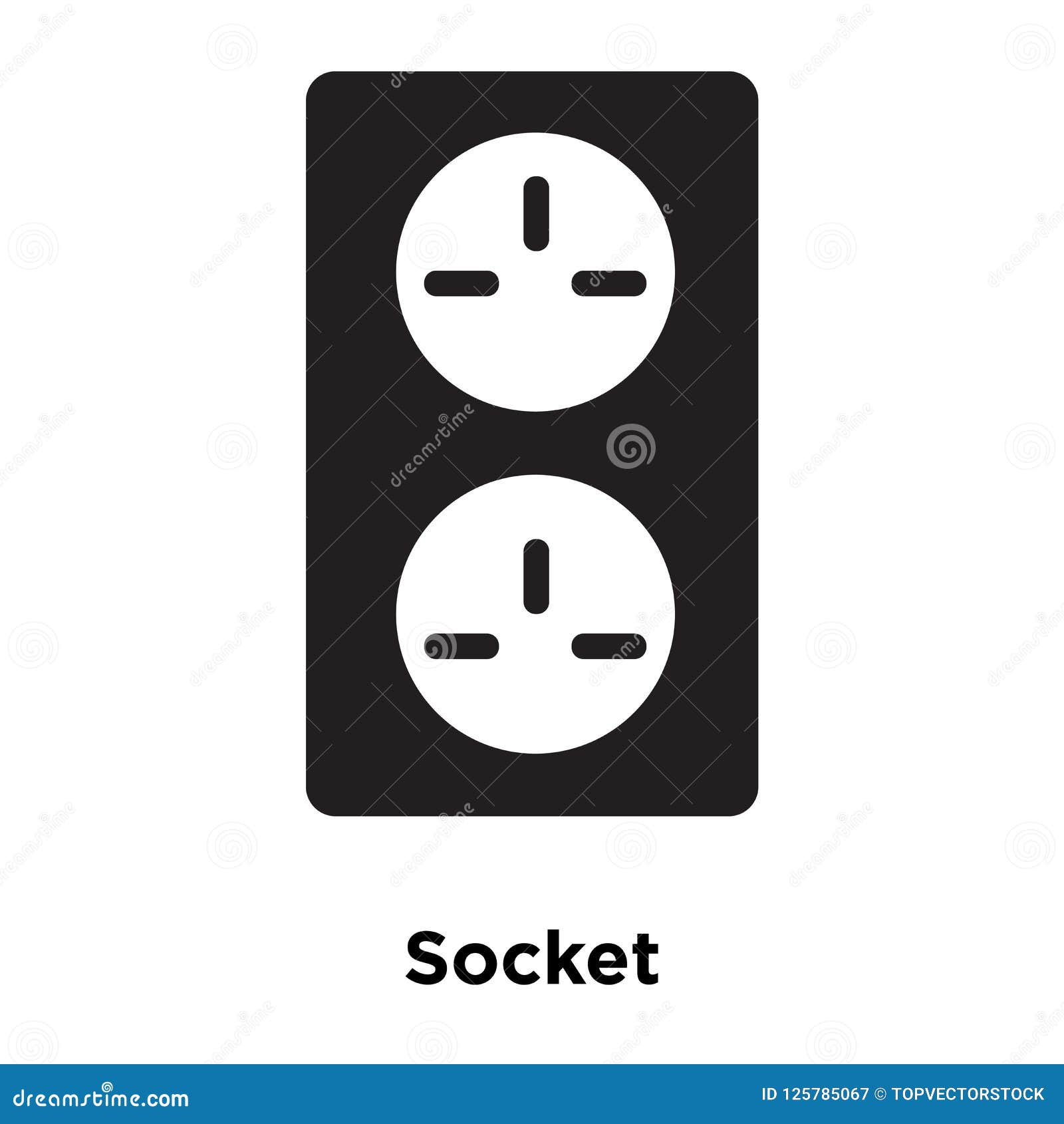 Socket Icon Vector Isolated on White Background, Logo Concept of Stock ...