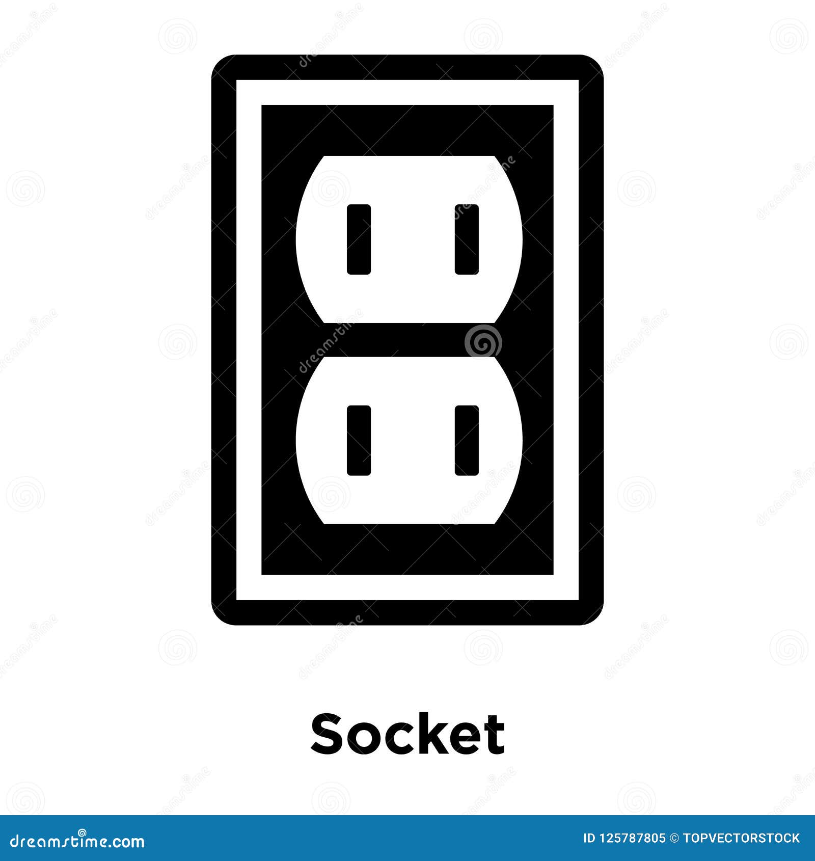 Socket Icon Vector Isolated on White Background, Logo Concept of Stock ...