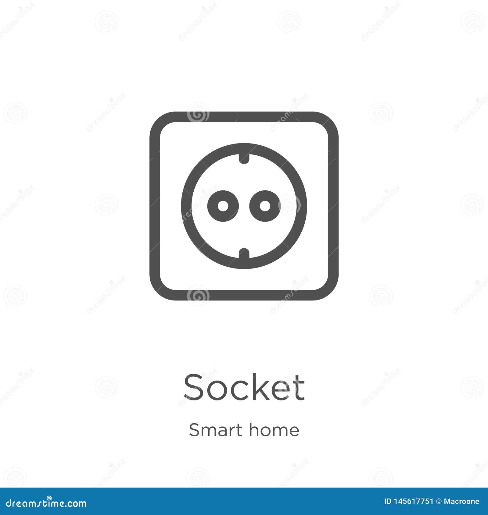 Socket Icon Vector from Smart Home Collection. Thin Line Socket Outline ...