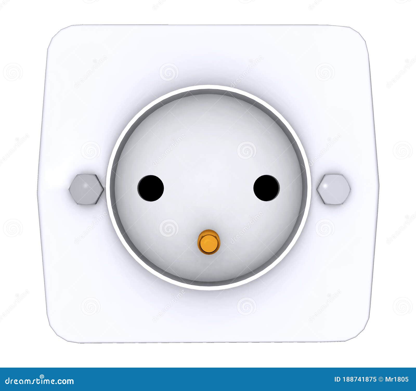 Socket Isolated on White Background Stock Illustration - Illustration ...