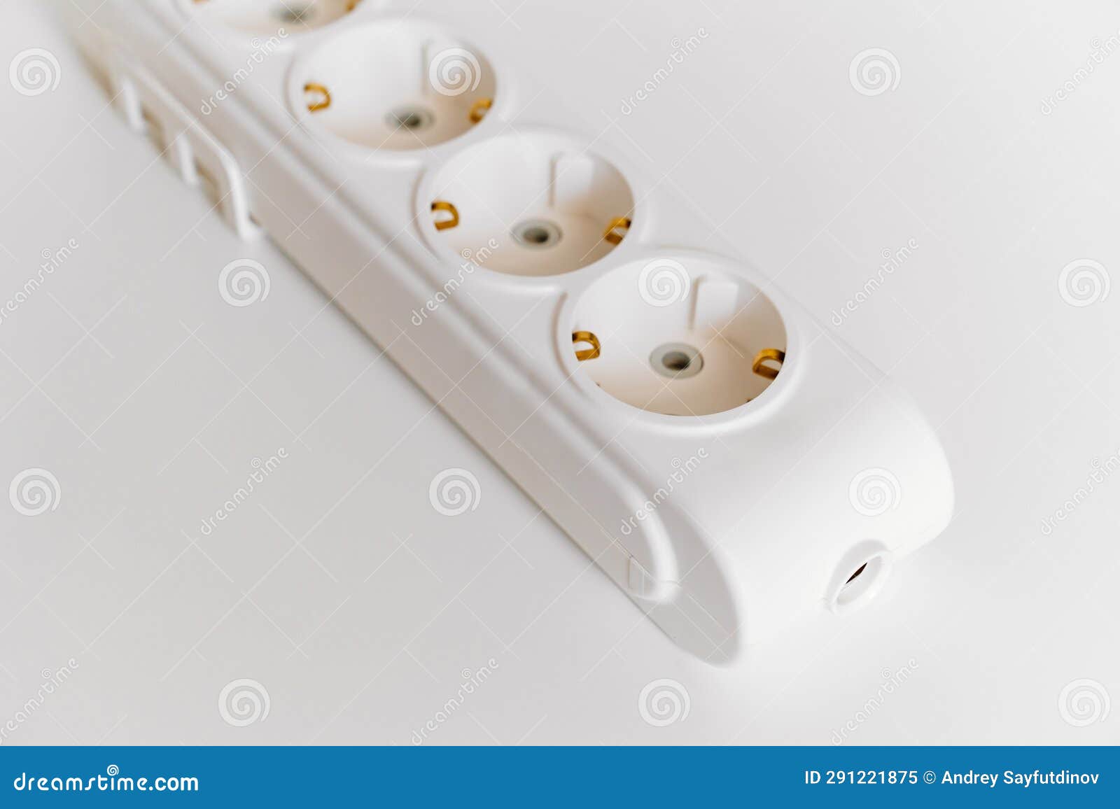 Socket Pads for Extension Cords and Surge Protectors on a White ...