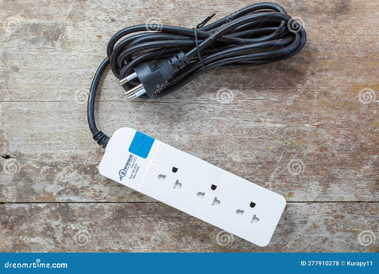 Socket Plug for Charging,three Way Plug Stock Photo - Image of surface ...