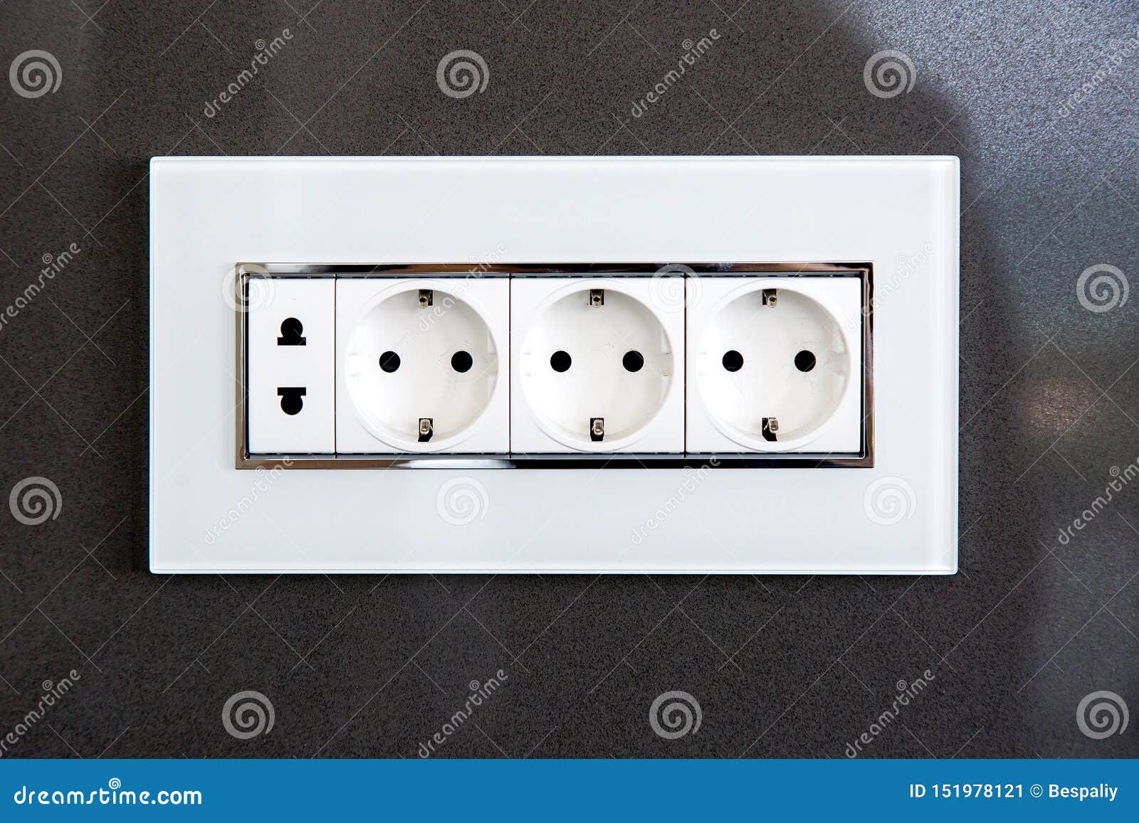 Socket with Plugs Type a Plug and Type F Plug. Stock Image - Image of ...