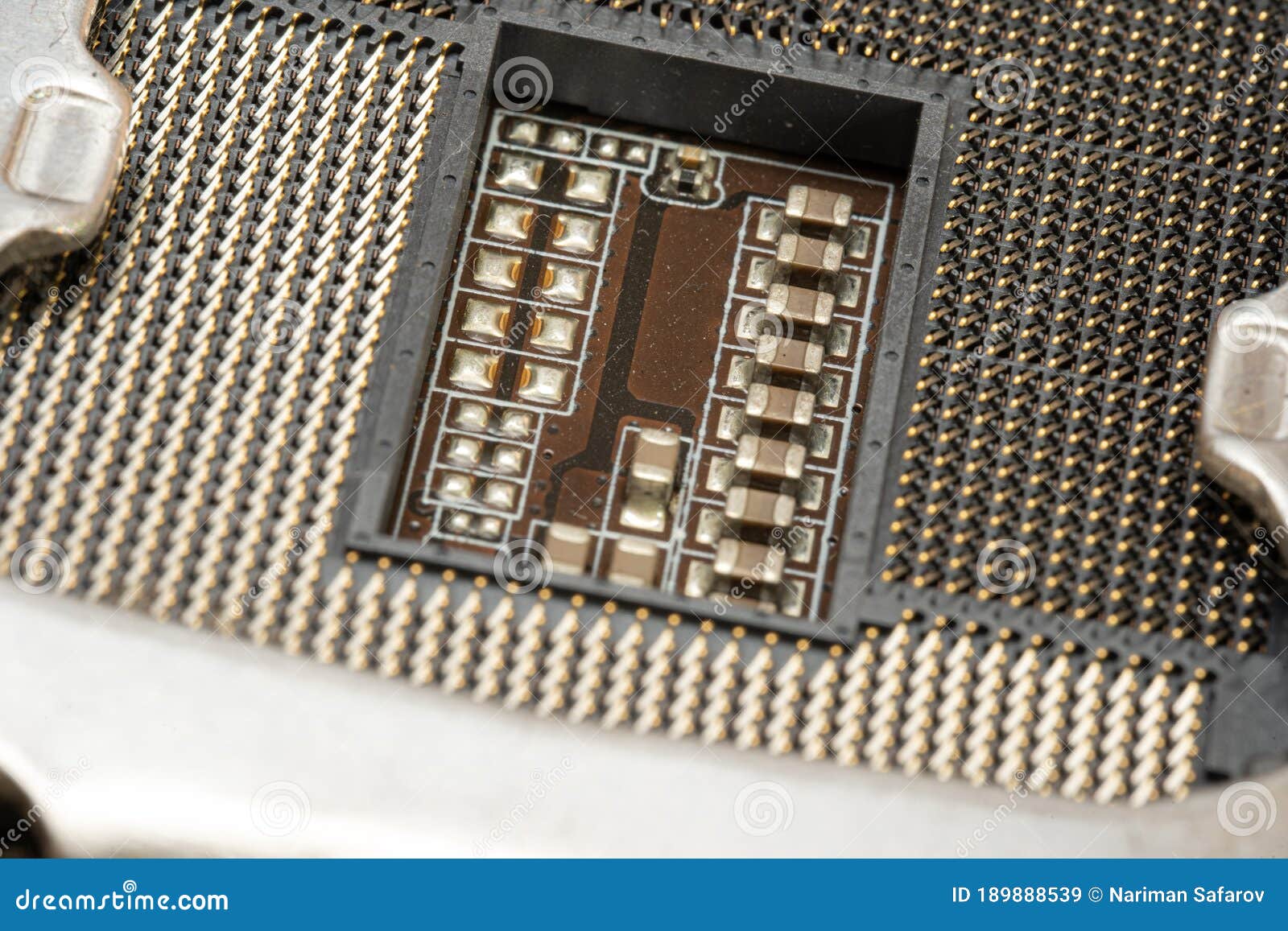 Socket for the Processor on the Chip Stock Image - Image of technology ...