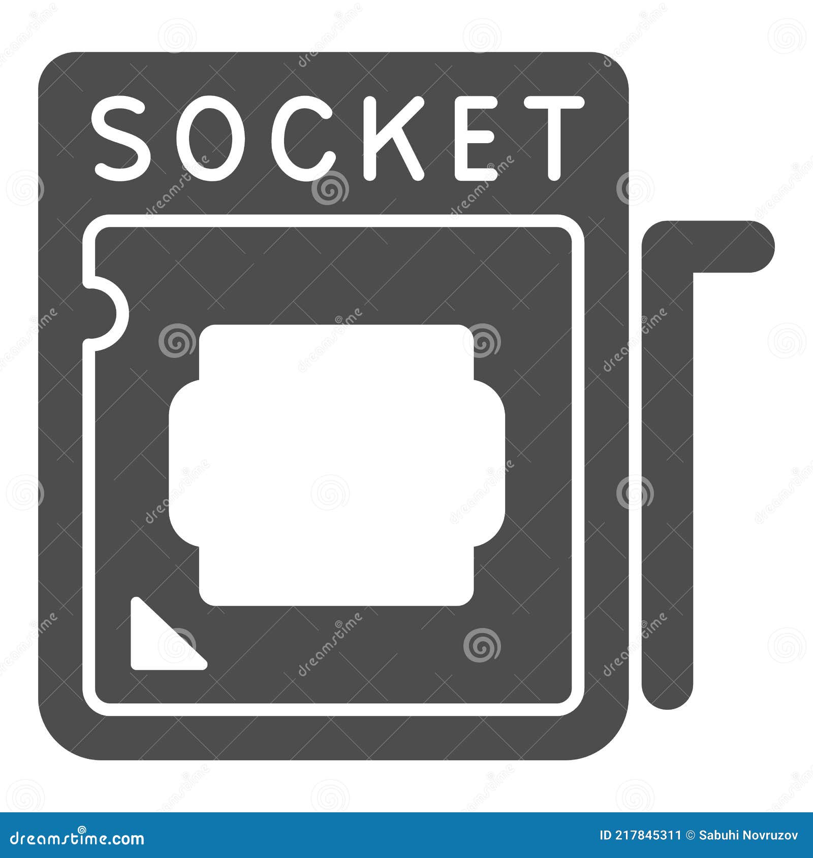 Socket With Processor Solid Icon Pcrepair Concept Socket With