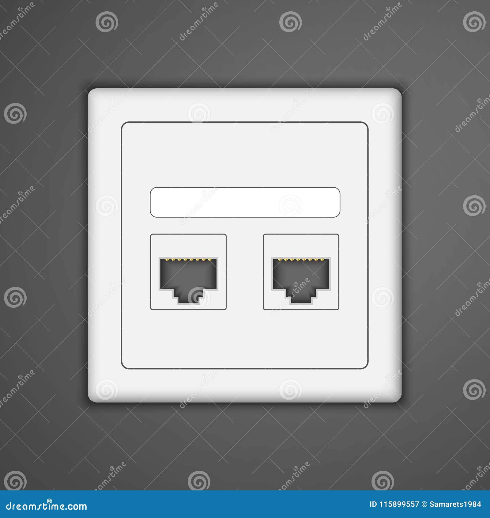 Socket rj45 icon. stock vector. Illustration of icon - 115899557