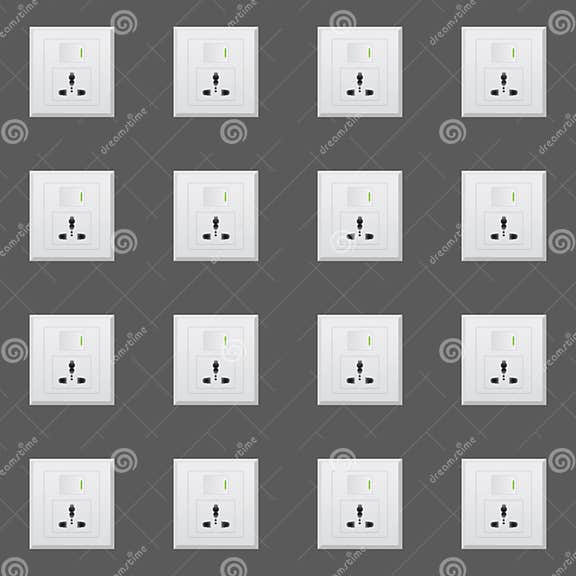 Socket seamless pattern stock vector. Illustration of technology - 86593860