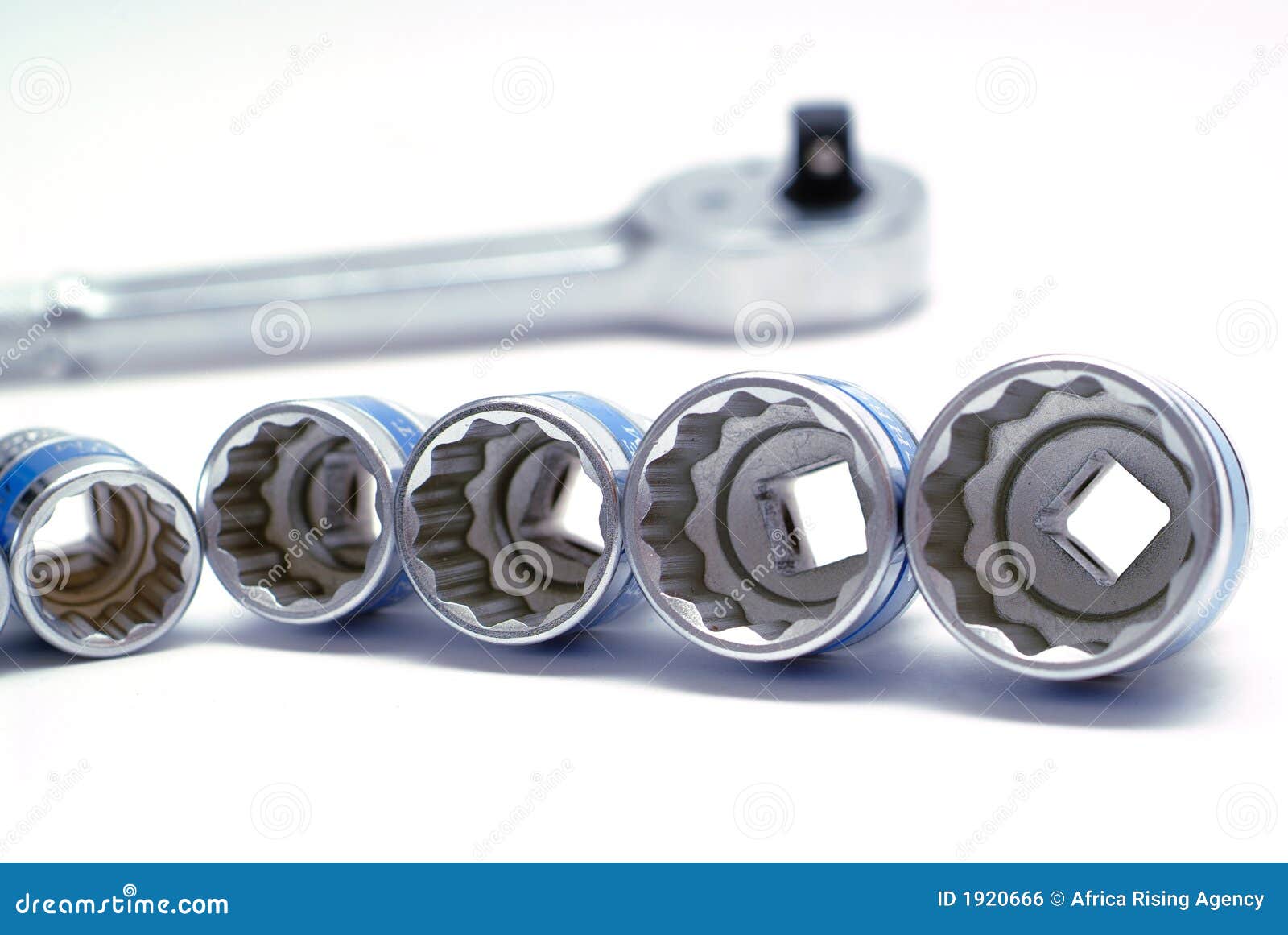 Socket set 6 stock photo. Image of chrome, forged, industrial - 1920666
