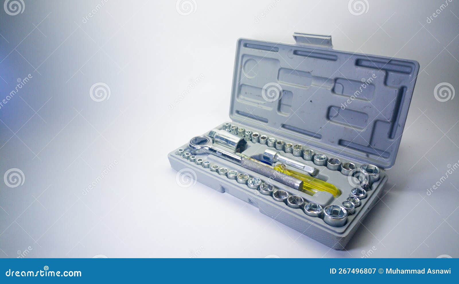 Socket Set, Metal Bits for Socket Wrench Chrome Colored, Selected Focus ...