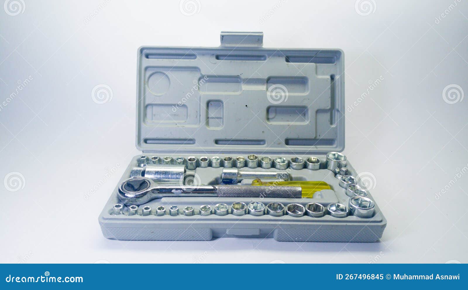 Socket Set, Metal Bits for Socket Wrench Chrome Colored, Selected Focus ...