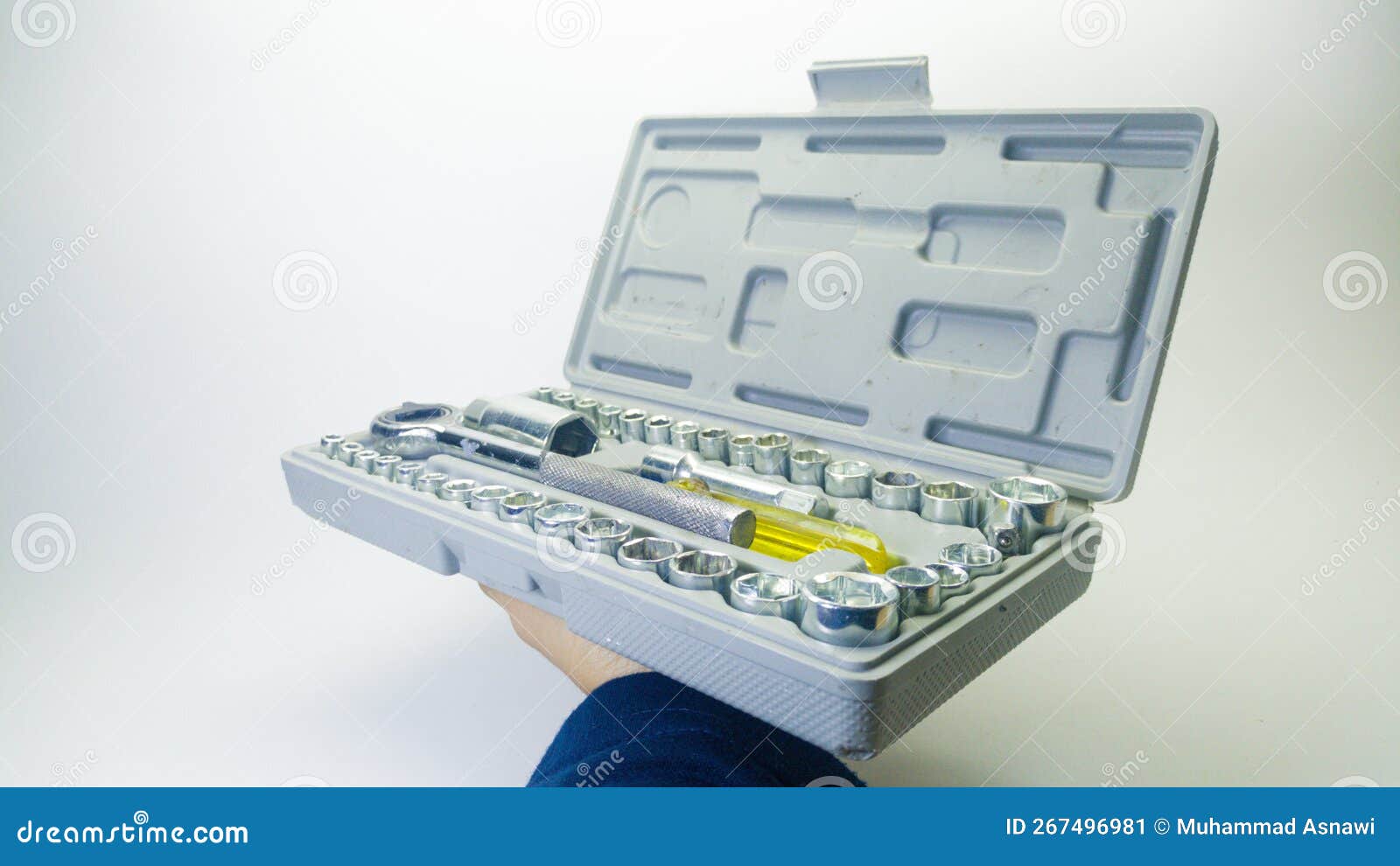 Socket Set, Metal Bits for Socket Wrench Chrome Colored, Selected Focus ...