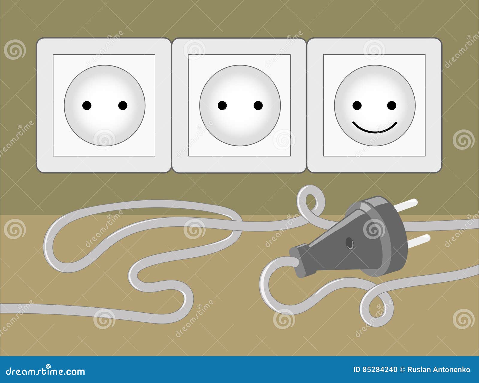 Socket smiler stock vector. Illustration of optimism - 85284240