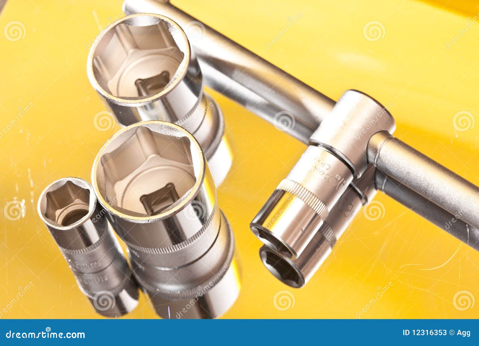 Socket spanner stock image. Image of tool, metal, equipment - 12316353