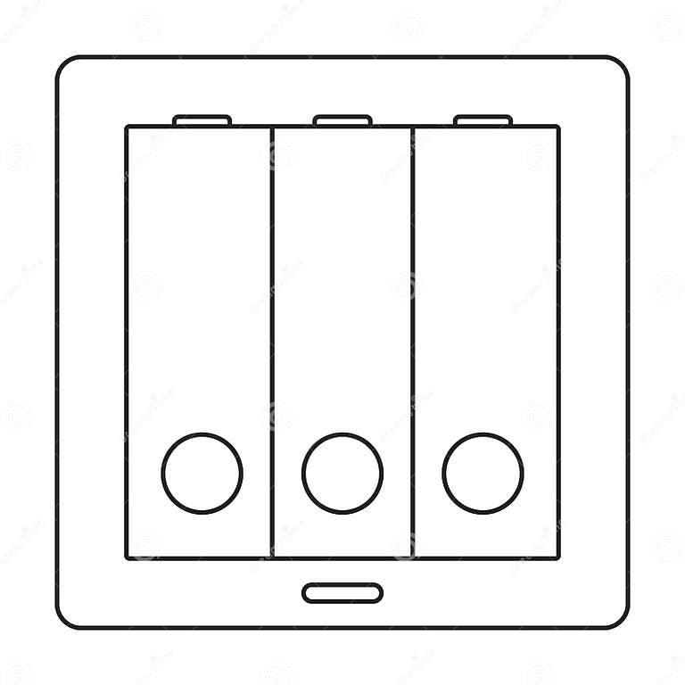 Socket of Switch Vector Icon.Outline Vector Icon Isolated on White ...