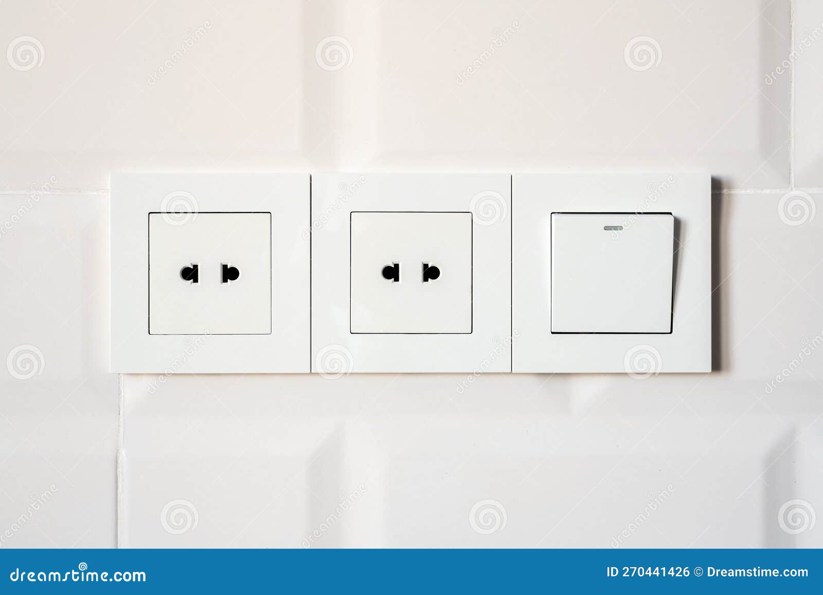 Socket and Switch on the Wall Stock Photo - Image of apartment ...