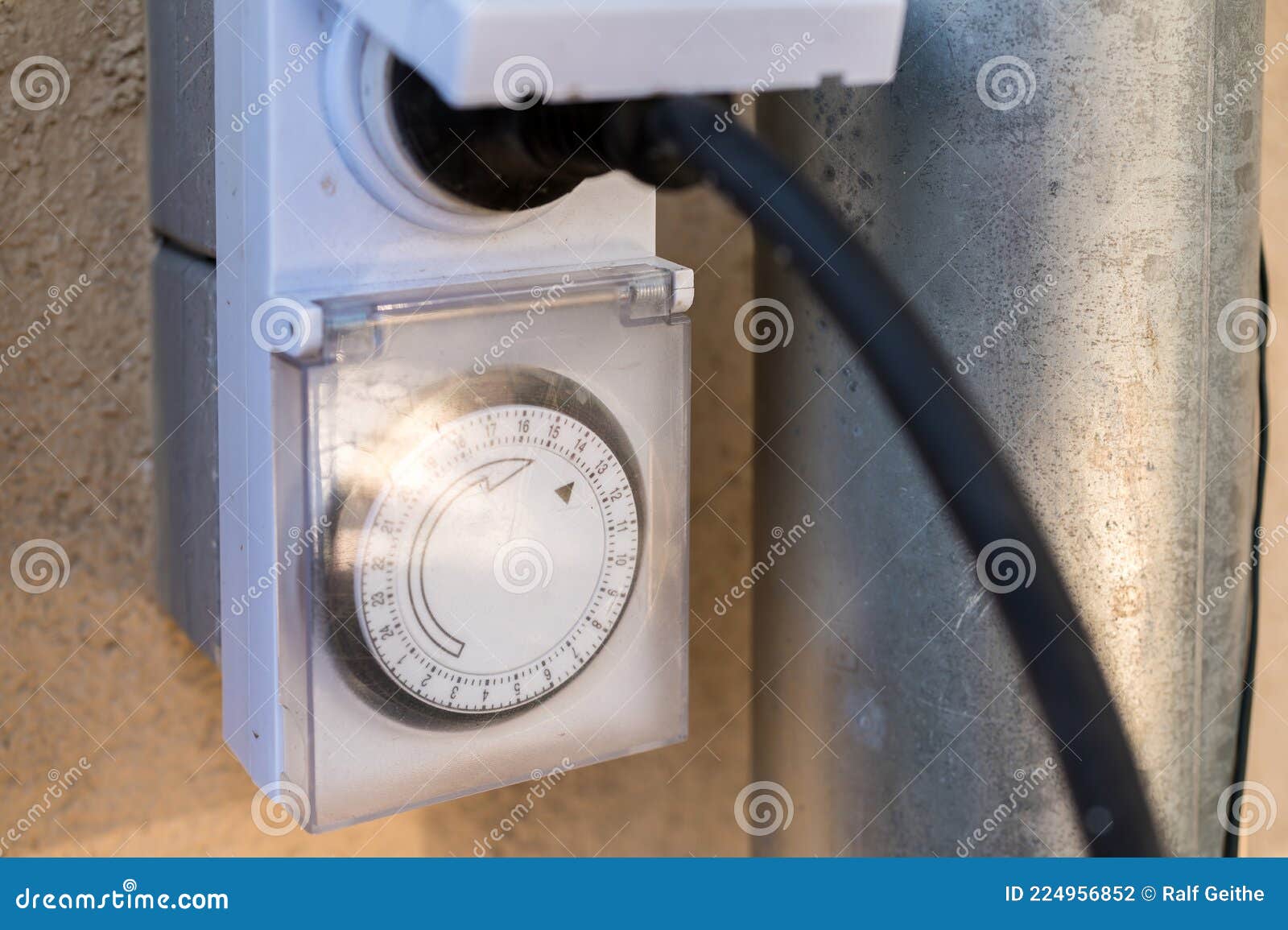Socket with Timer and Power Plug Stock Photo - Image of outdoor, save ...