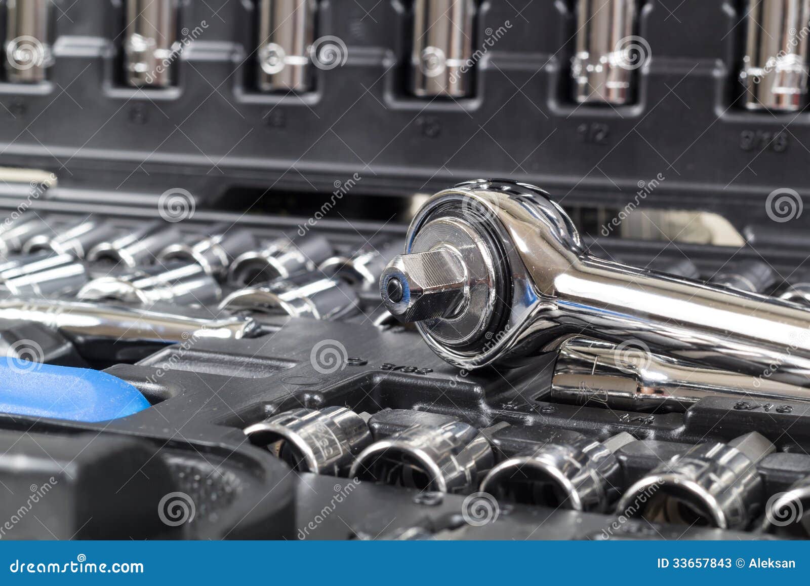 Socket and tool set stock image. Image of technology - 33657843