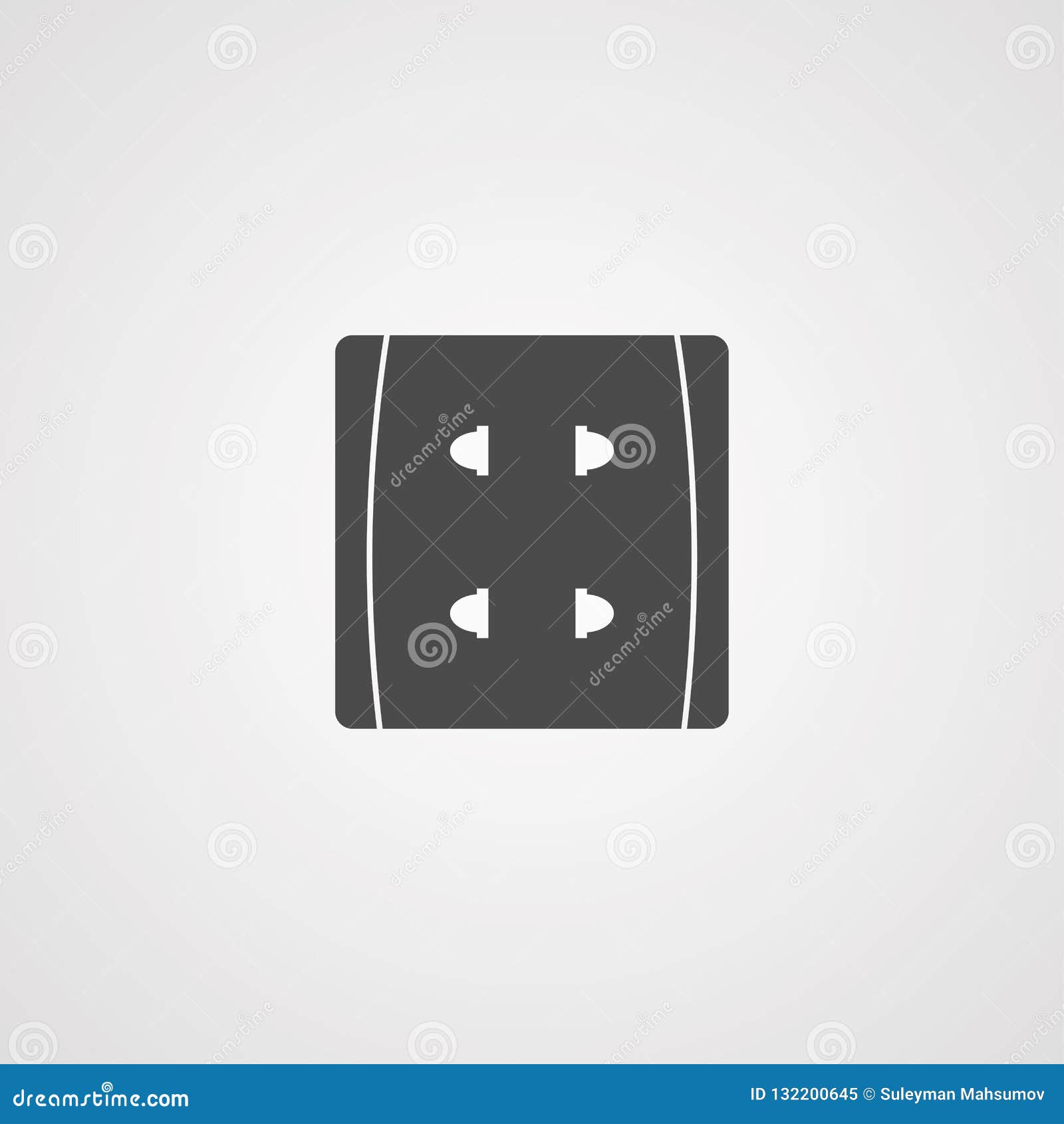 Socket Vector Icon Sign Symbol Stock Vector - Illustration of cord ...