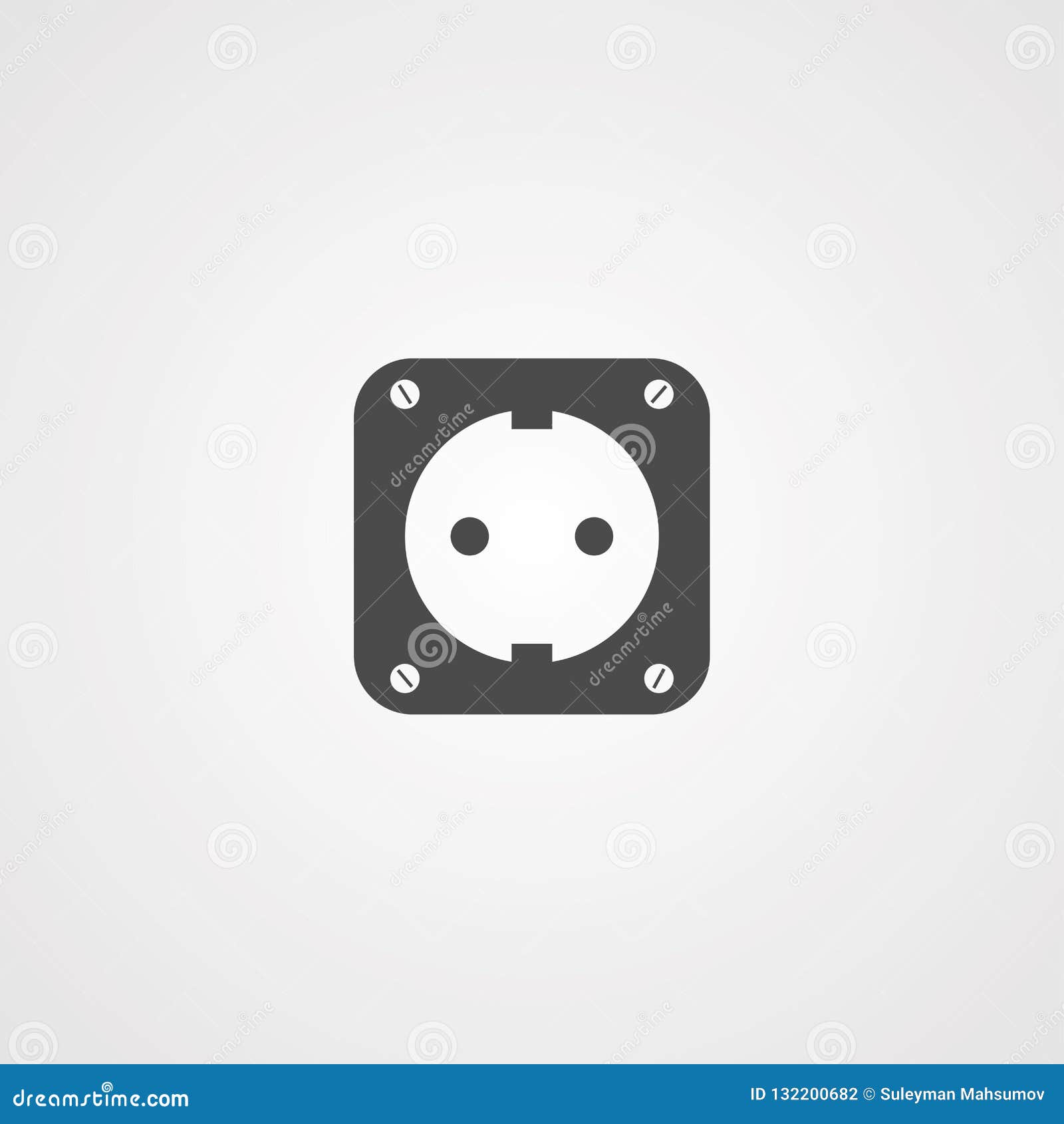 Socket Vector Icon Sign Symbol Stock Vector - Illustration of line ...