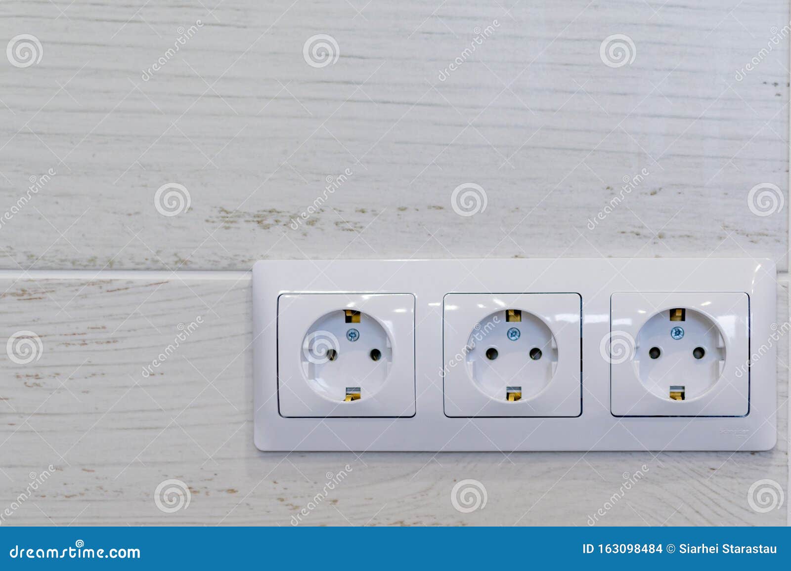 Socket on the Wall in the New Apartment Stock Photo - Image of wall ...