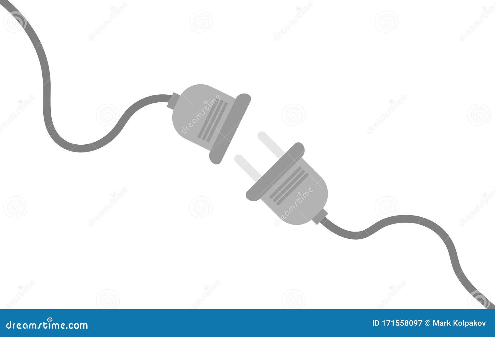 Socket Wire, Poor Connection, Flat Style Vector Illustration Stock ...