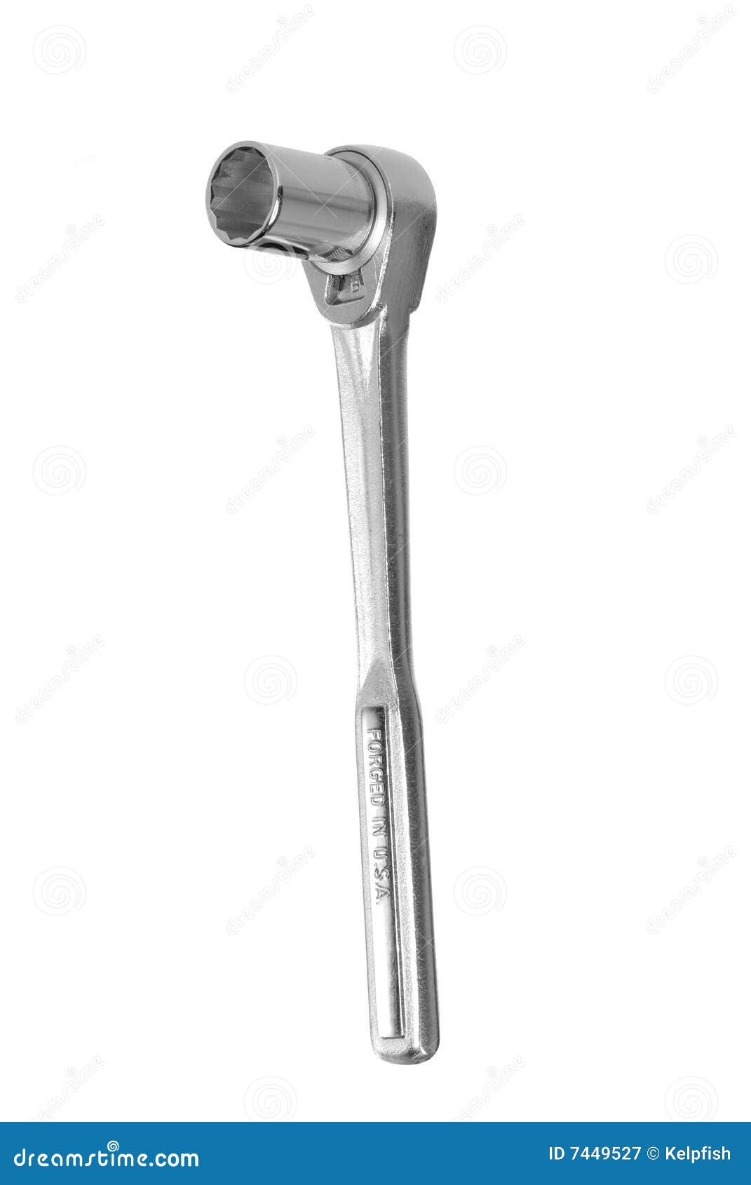 Socket Wrench Isolated on White Stock Image - Image of horizontal ...