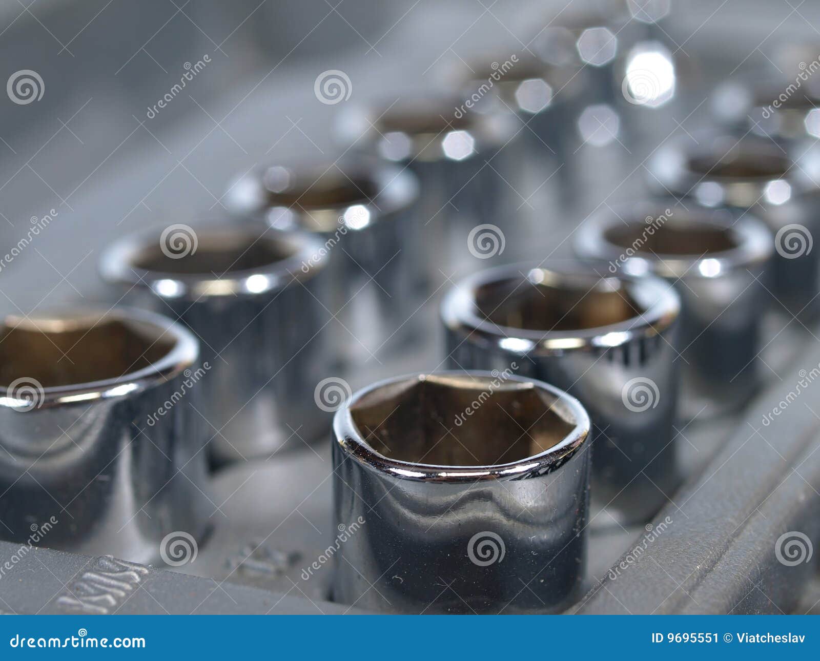 Socket wrench Set stock image. Image of spanner, toolbox - 9695551
