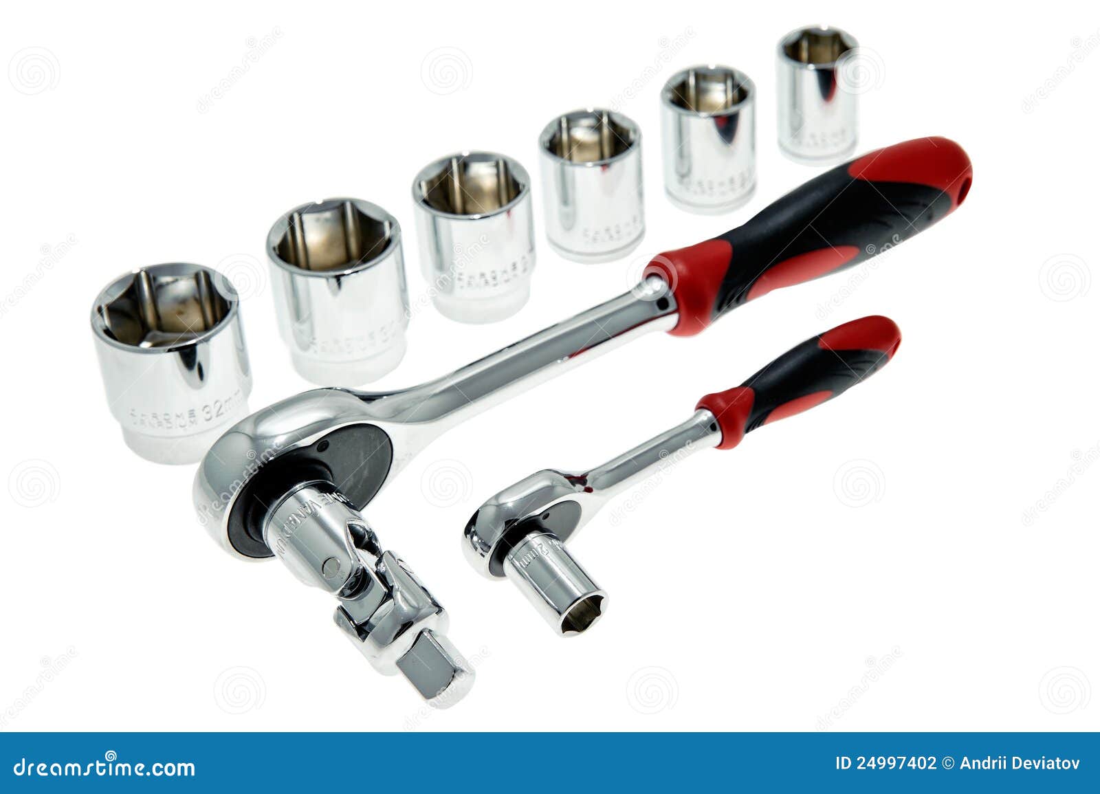 Socket Wrench Toolbox. Isolated Stock Photo - Image of maintenance ...