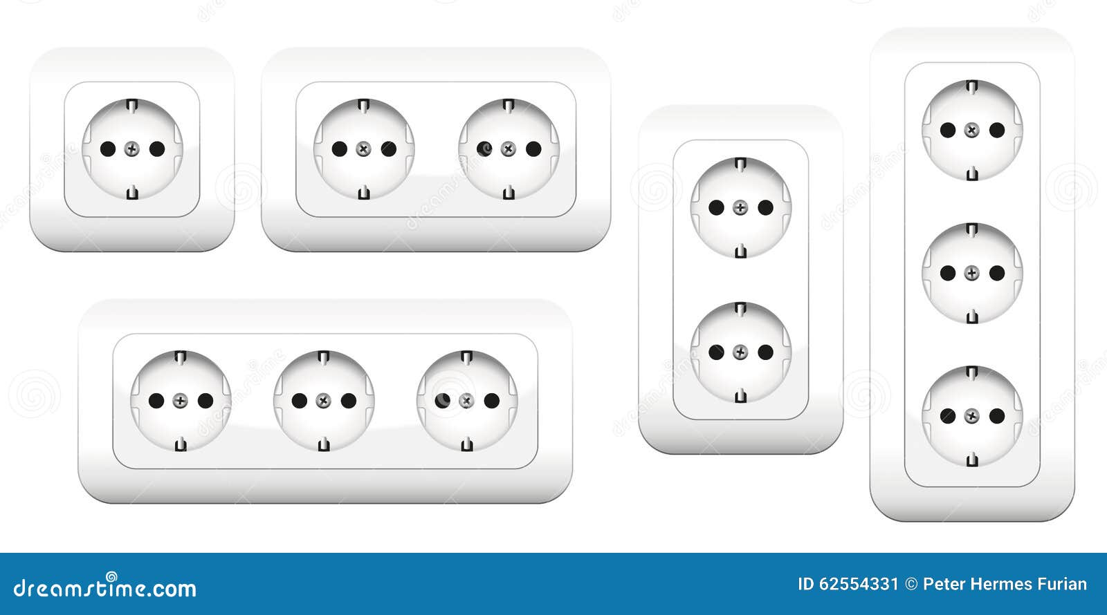 Sockets Varieties Different Types Cartoon Vector | CartoonDealer.com ...