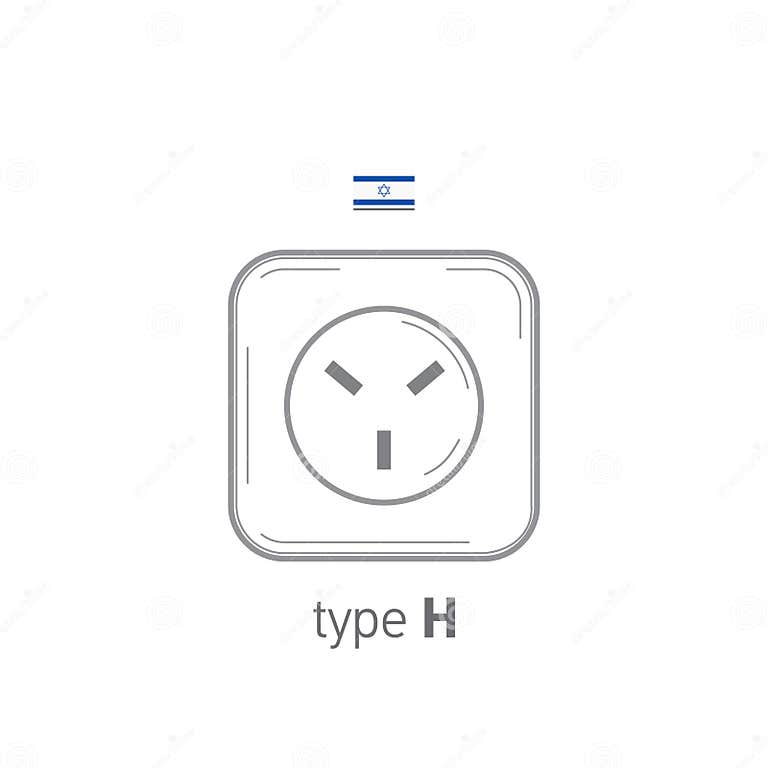 Sockets Icon. Type H. AC Power Sockets Realistic Illustration Stock ...