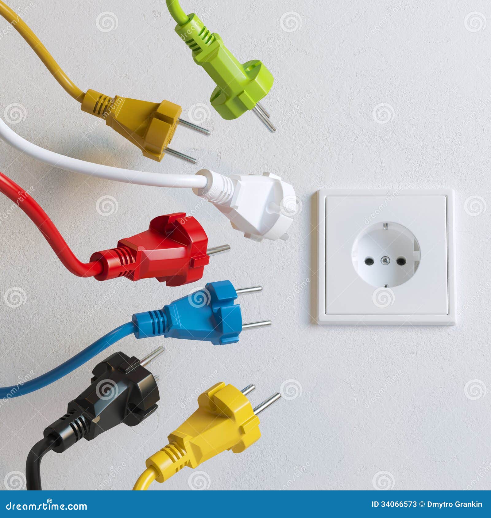 Sockets Need To Plugging in (Colorful Version) Stock Illustration ...