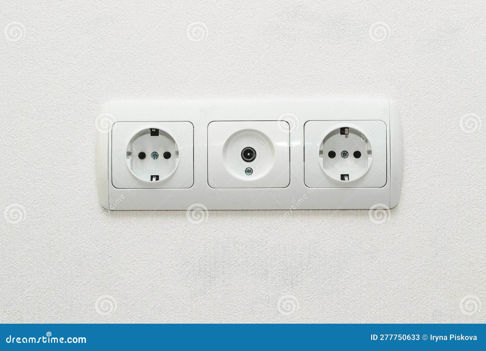 Sockets in the Wall Together with an Input for an Antenna for ...