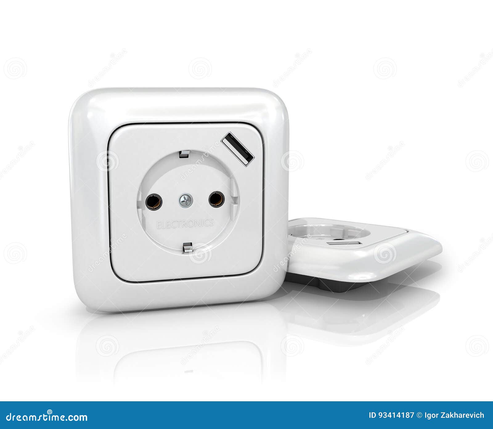 Sockets on a White Background. Stock Illustration - Illustration of ...