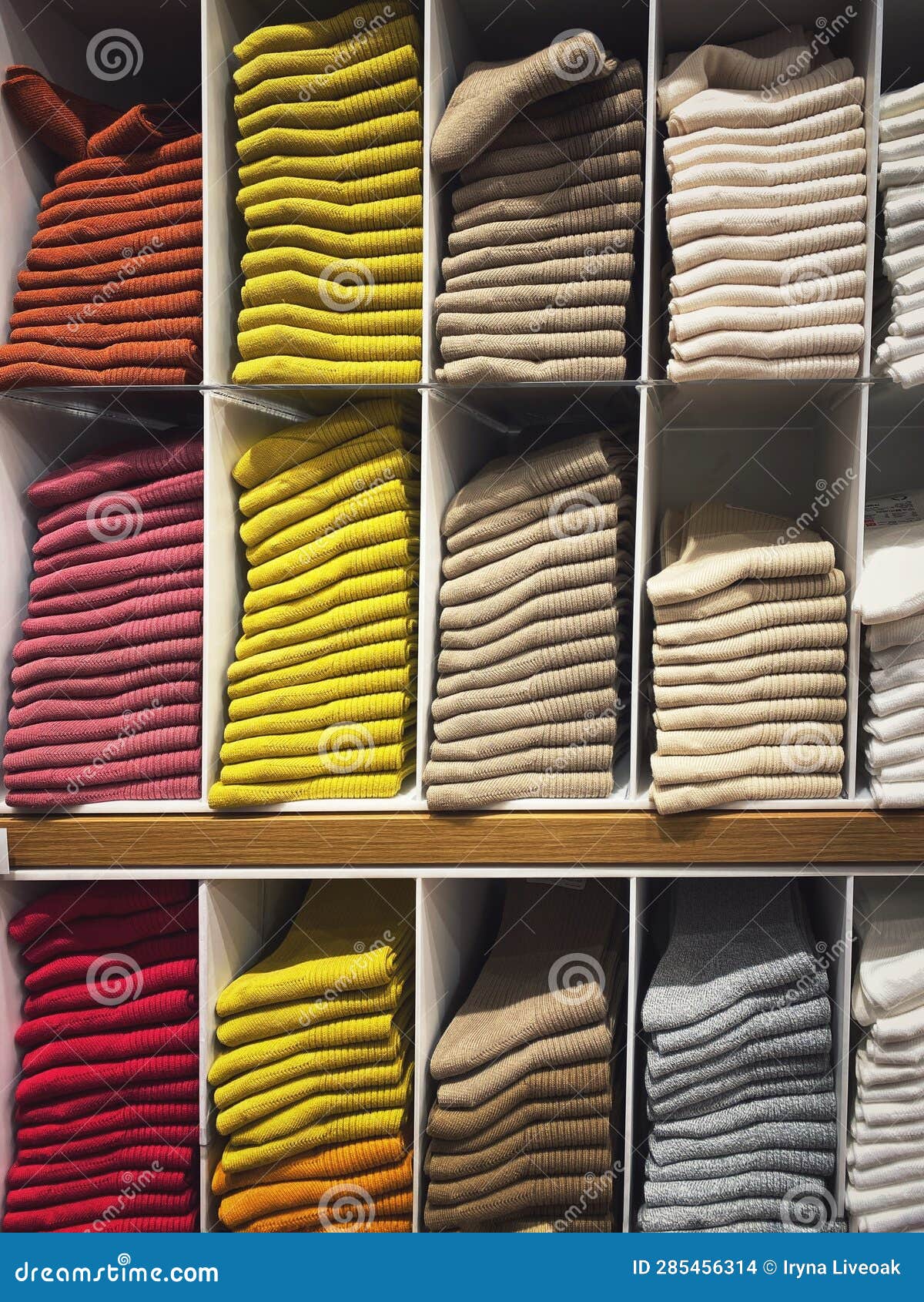 Socks display at a store stock photo. Image of stack - 285456314