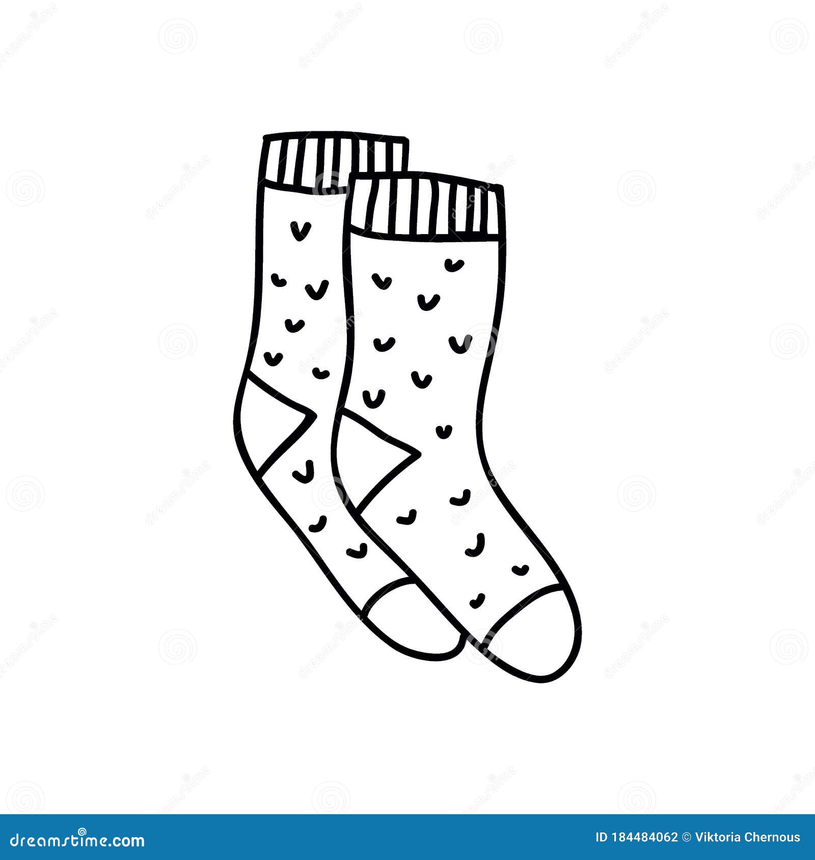 Socks Doodle Icon, Vector Illustration Stock Illustration ...