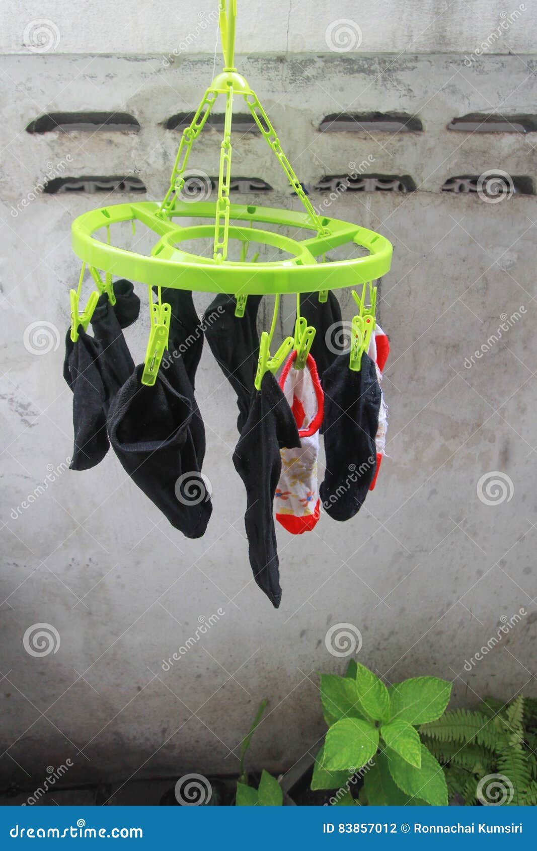 Socks drying stock photo. Image of rope, outdoor, hold - 83857012