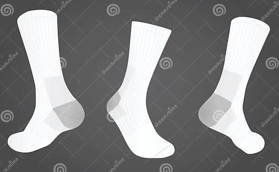 Socks front and back view stock vector. Illustration of elastic - 97496213
