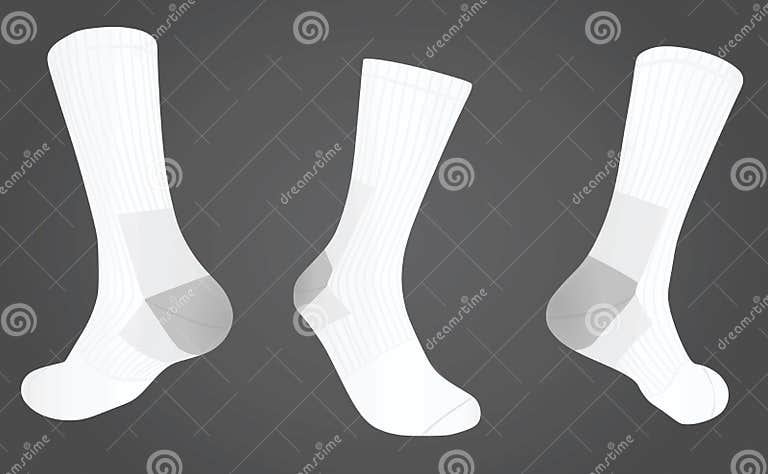 Socks front and back view stock vector. Illustration of elastic - 97496213