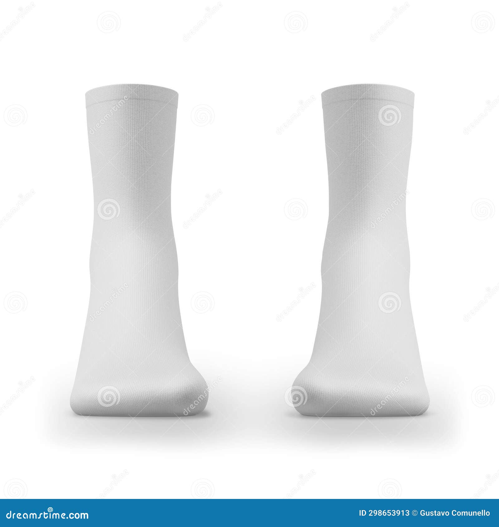 Socks Front View on White Background Stock Image - Image of style ...