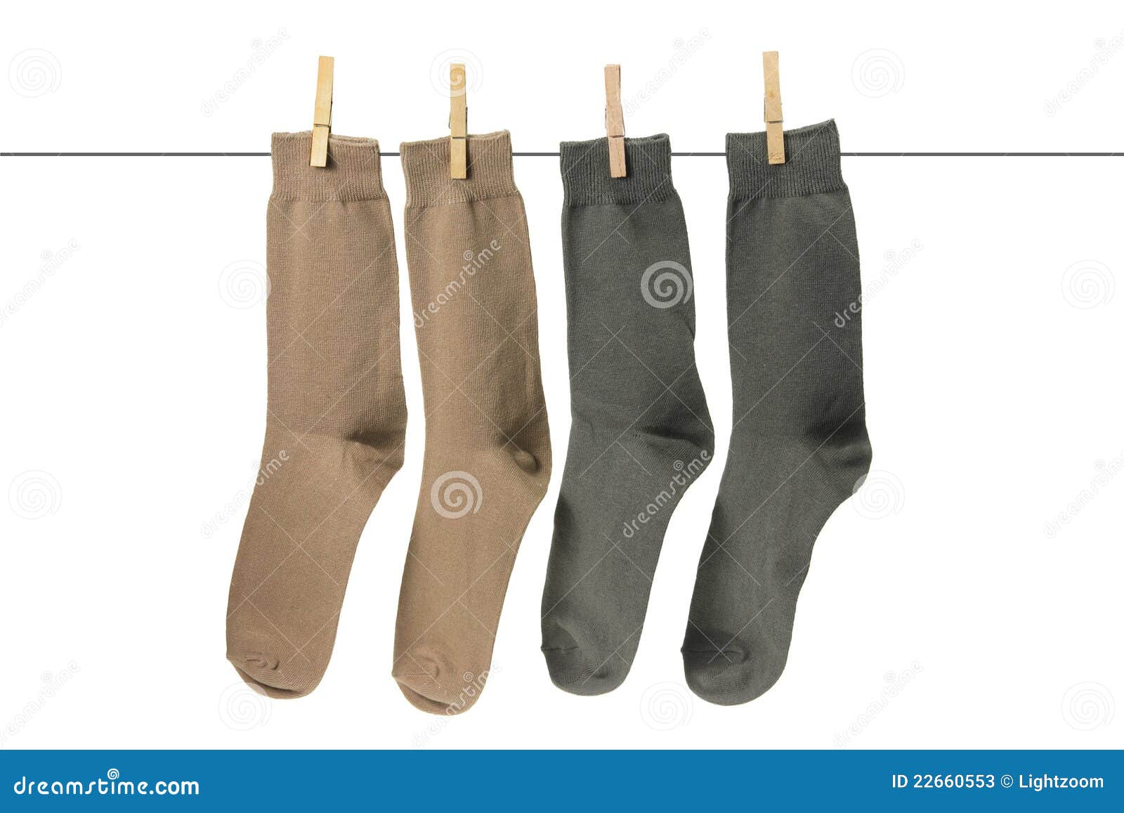 Socks Hanging Isolated On White Background Stock Image | CartoonDealer ...