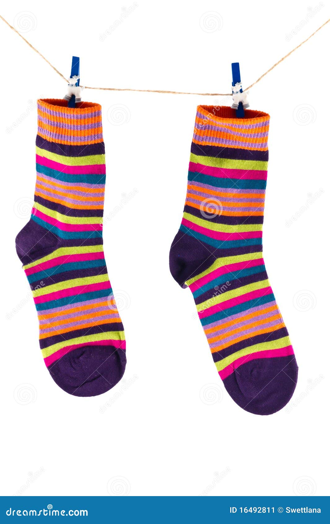Socks hanging on a rope stock image. Image of rope, sock - 16492811