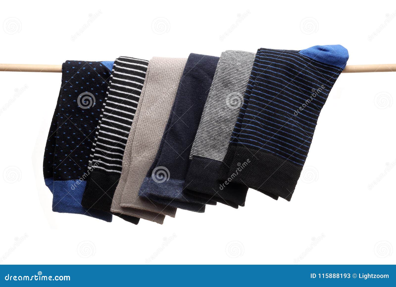Socks Hanging Isolated On White Background Stock Image | CartoonDealer ...