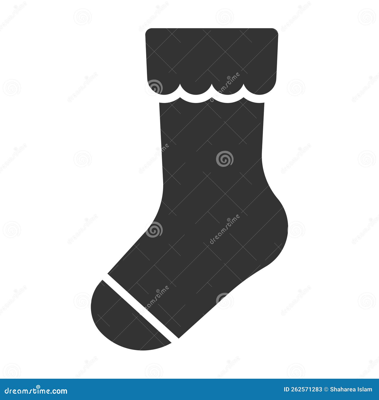 Socks icon stock vector. Illustration of socks, symbol - 262571283