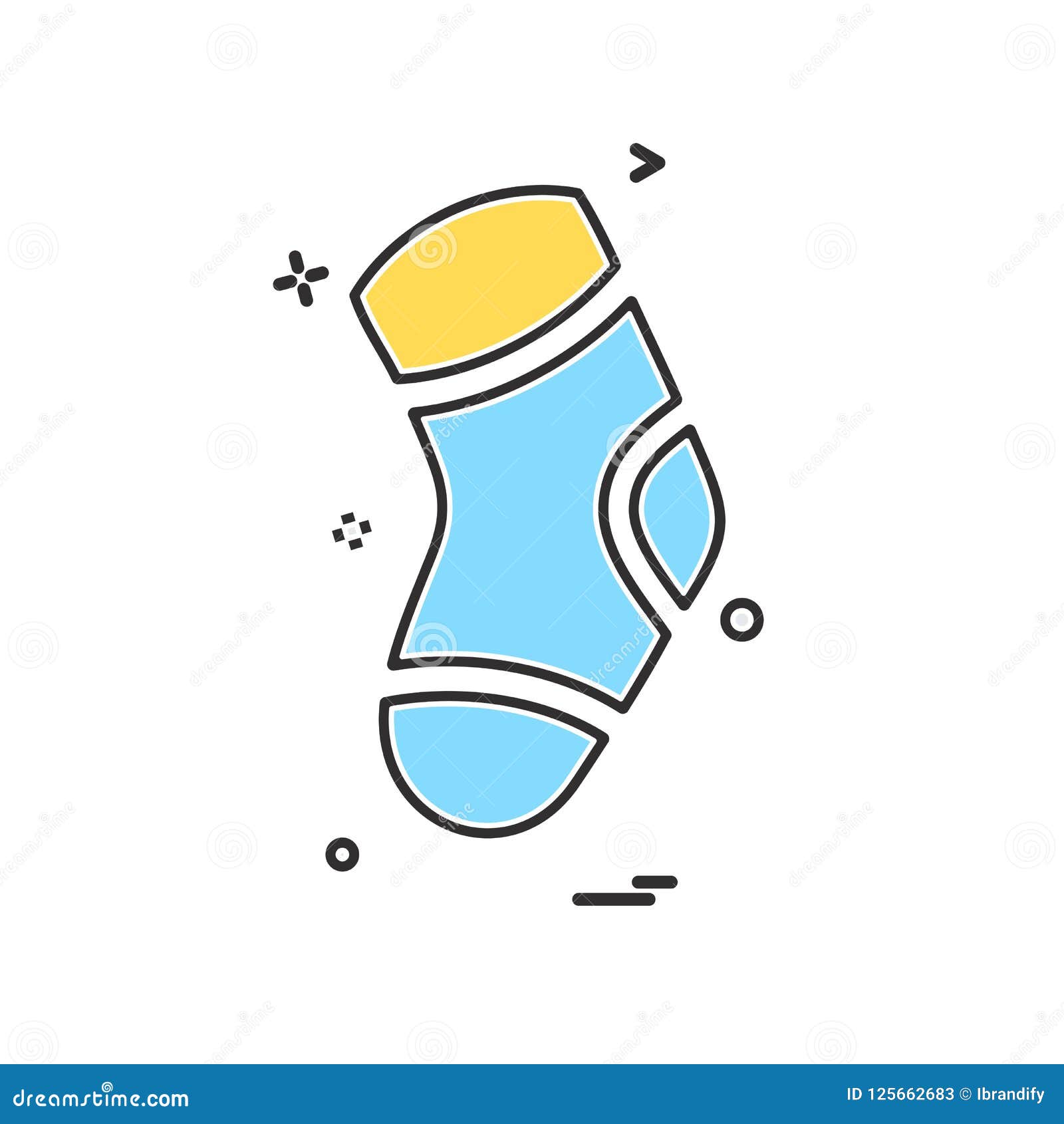 Socks icon design vector stock vector. Illustration of merry - 125662683
