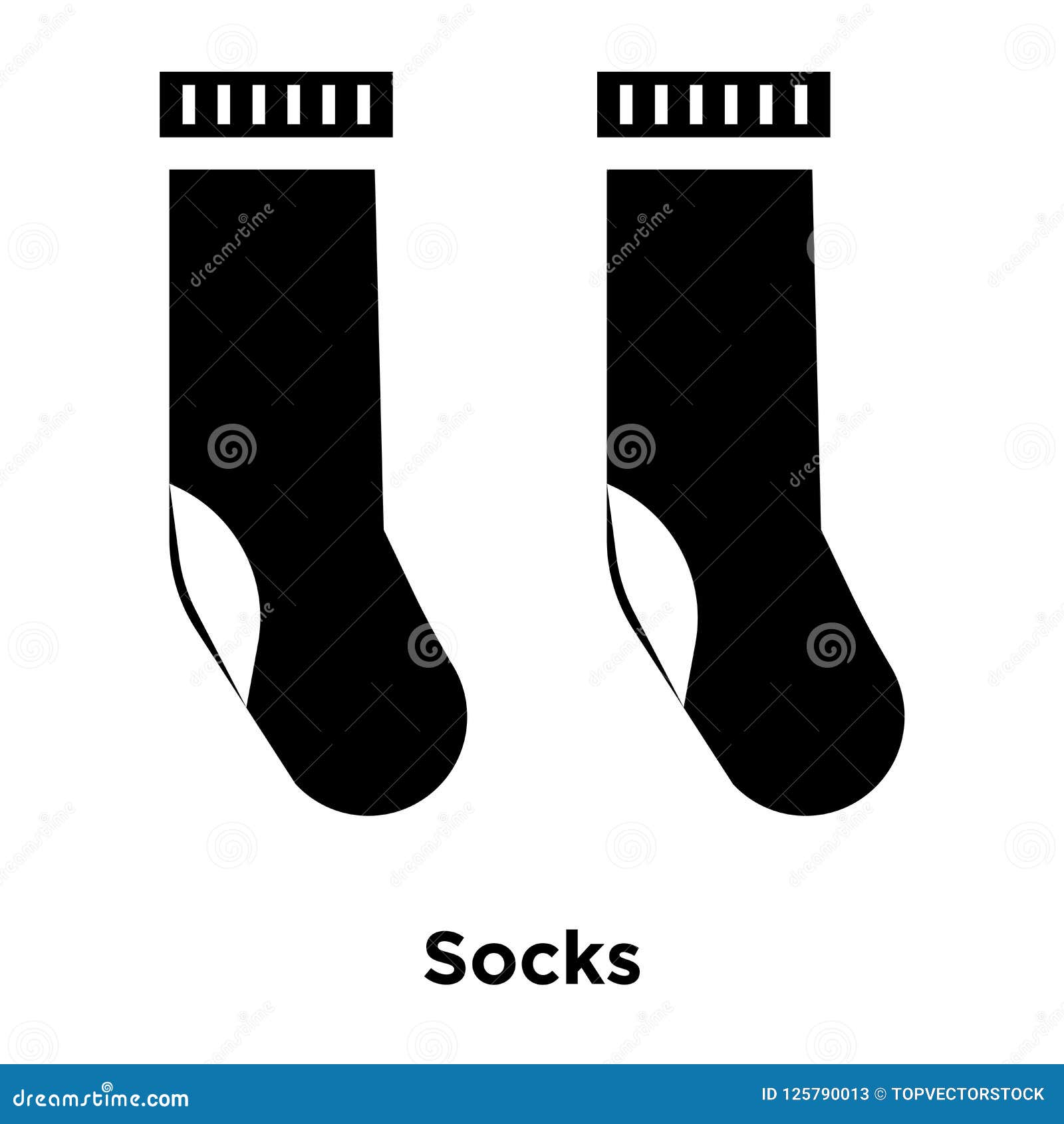 Socks Icon Vector Isolated on White Background, Logo Concept of Stock ...