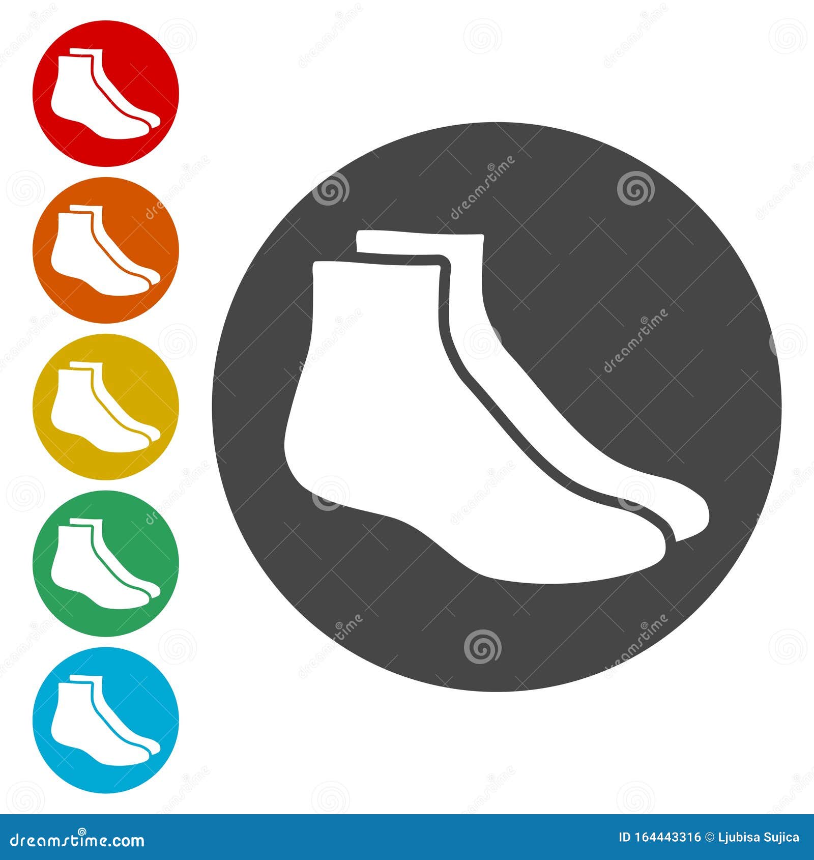 Socks Icons Set - Vector Illustration Stock Vector - Illustration of ...